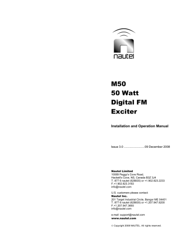 Nautel M50 Technical Manual | Manualzz