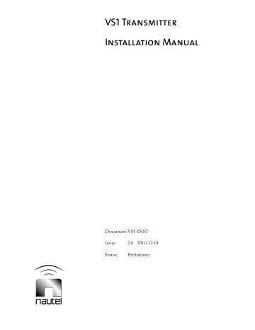 Nautel VS1 Installation Manual | Manualzz