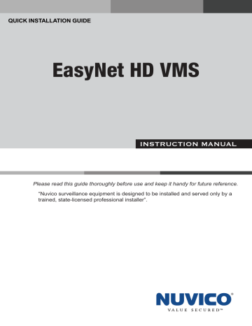 Nuvico EasyNet-HD VMS Installation Guide | Manualzz