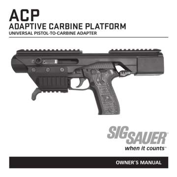 Sig Sauer SIG ACP Owner's Manual | Manualzz