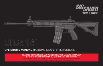 Sig Sauer SIG516 Rifle Owner's Manual | Manualzz