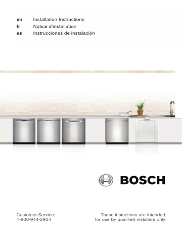 Bosch SHP865WF5N/11 DISHWASHER installation Guide | Manualzz