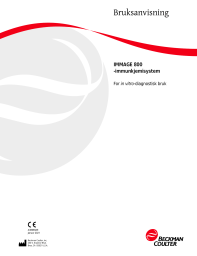 Beckman Coulter IMMAGE 800 - Operations manual, Owner's manual ...