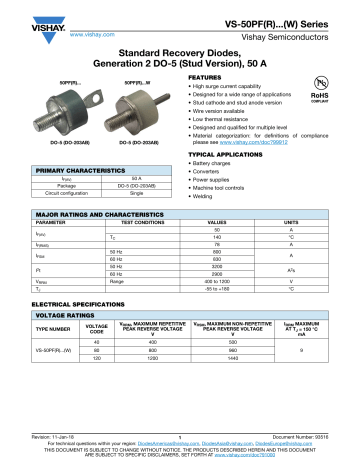 Vishay VS-50PF120 Data Sheet | Manualzz
