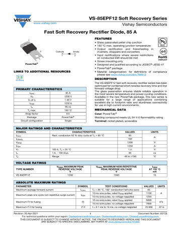 Vishay VS-85EPF12 Data Sheet | Manualzz