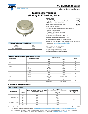 Vishay VS-SD803C04S10C Data Sheet | Manualzz