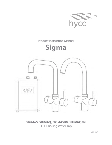 Hyco SIGMAQBN Sigma 3 in 1 Boiling Water Tap Instruction Manual | Manualzz