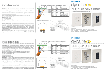 Philips DYNALITE DPWE950-CH Instructions | Manualzz