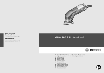 Bosch Delatschleifer GDA 280E User Manual | Manualzz