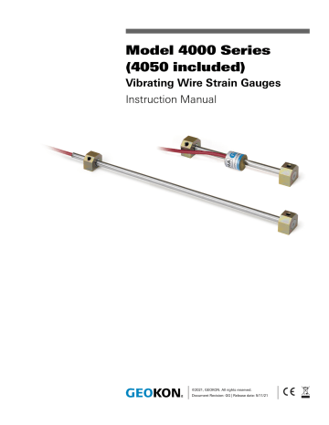 Geokon 4000 Vibrating Wire Arc Weldable Strain Gauge Owner's Manual ...