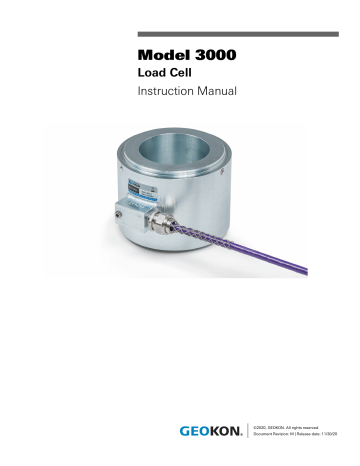 Geokon 3000 Series Load Cells Owner's Manual | Manualzz