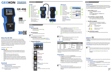 Geokon GK-406 Vibrating Wire Analyzer Owner's Manual | Manualzz