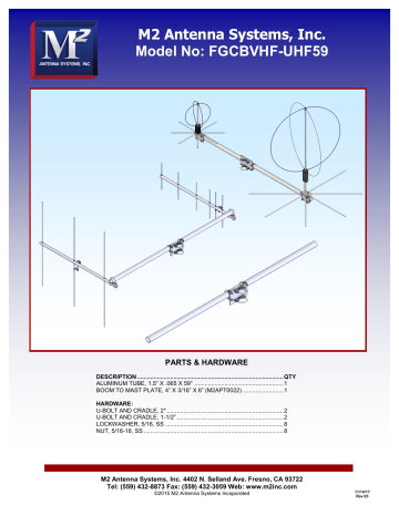 M2 Antenna CROSS BOOM Manual | Manualzz