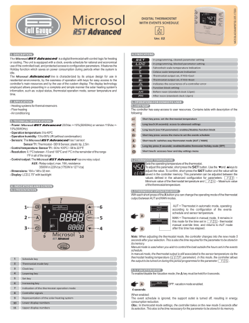 Full Gauge Controls Microsol RST Advanced Manual | Manualzz