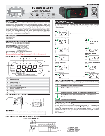 Full Gauge Controls TC-900E 2HP Manual | Manualzz