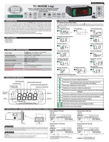 Full Gauge Controls TC-900E Log Manual | Manualzz