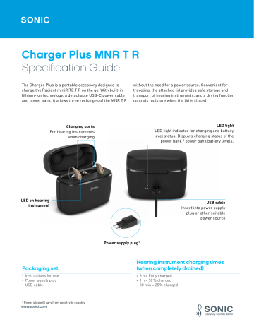 Sonic Charger Plus Radiant miniRITE T R Specification Guide | Manualzz