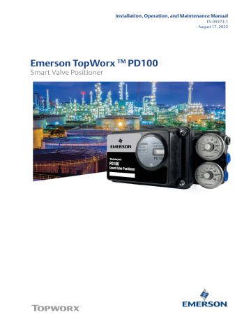TopWorx PD100 Smart Valve Positioner Owner's Manual | Manualzz