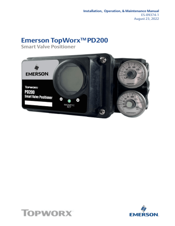 TopWorx PD200 Smart Valve Positioner Owner's Manual | Manualzz