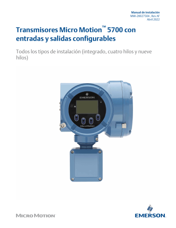 Micro Motion Transmisores 5700 con entradas y salidas El manual del ...
