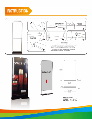 Displays2go SSEZTB24 2’ Trade Show Banner Stand Instructions | Manualzz