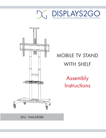 Displays2go EM6580BK TV Stand Assembly Instructions | Manualzz
