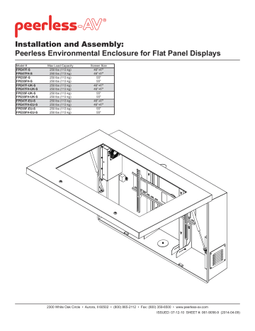 Displays2go ENCPEER55 Peerless All-Weather TV Enclosure Installation ...