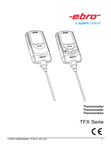 Ebro TFX 410 / 420 / 430 Operating Instructions | Manualzz
