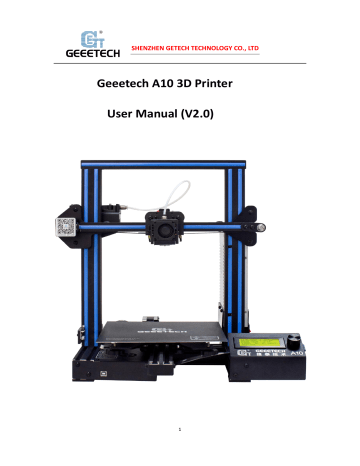 Geeetech A10 User Manual | Manualzz