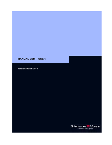 Simons Voss LSM 3.2 Manual | Manualzz