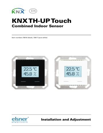Elsner KNX TH-UP Touch Manual | Manualzz