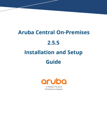 Aruba Central Installation Guide | Manualzz