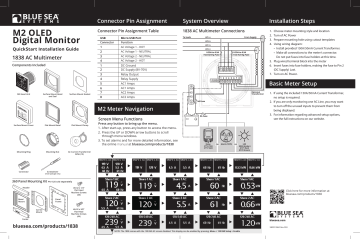 Blue Sea Systems 1838 M2 AC Multimeter Installation Guide | Manualzz