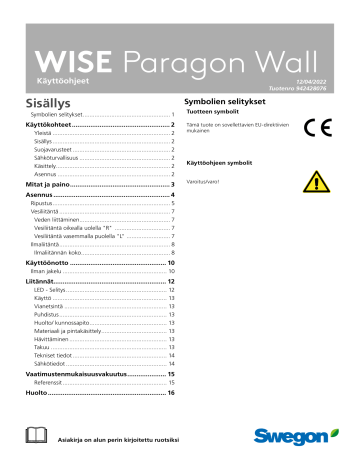 Swegon WISE Paragon Wall Omaniku manuaal | Manualzz