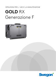Swegon GOLD RX - User manual, Operation And Maintenance Instructions ...