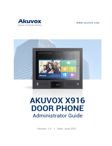 Akuvox X916 User Manual | Manualzz