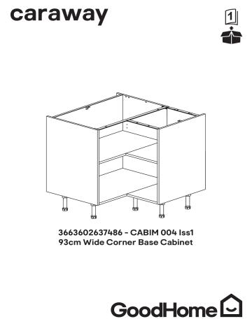 GoodHome corner base cabinet 930mm Instruction manual | Manualzz