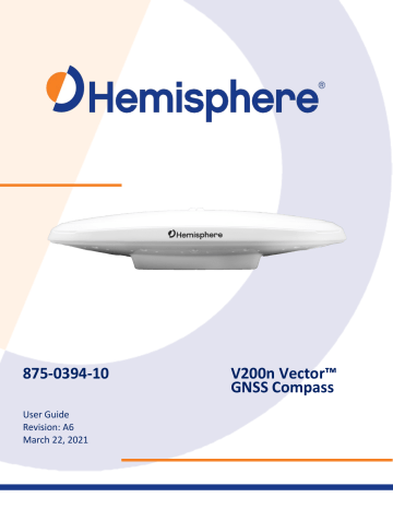 Hemisphere V200n Vector GNSS Compass User Guide | Manualzz