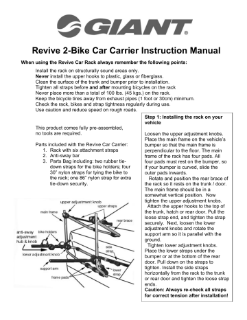 Hollywood Racks Giant Revive Installation Instructions | Manualzz