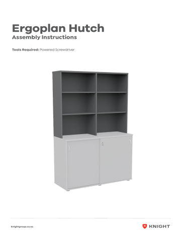 Knight Ergoplan Hutch Assembly Instructions | Manualzz