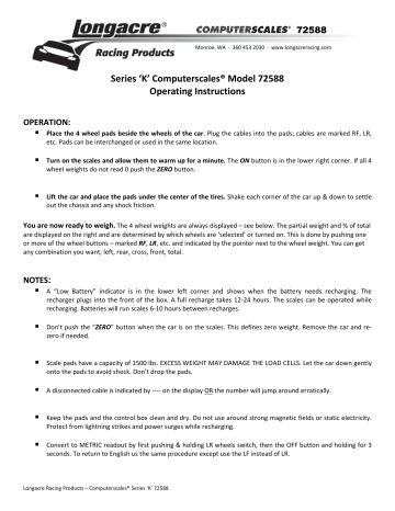 Longacre Computerscales 72588 Instructions | Manualzz