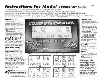 Longacre Computerscales AccuSet II RC Car Instructions | Manualzz