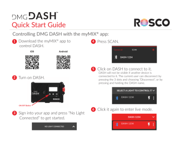 Rosco DMG DASH™ Quick Start Guide | Manualzz