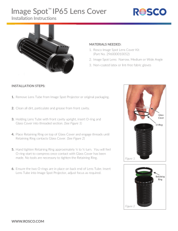 Rosco Image Spot Lens Cover Installation Guide | Manualzz