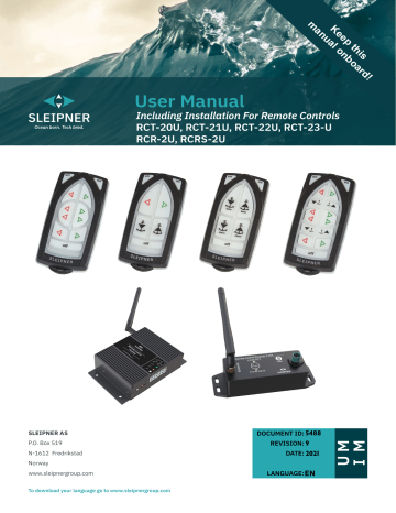 Sleipner RCT-23U Remote control transmitter dual thruster & dual ...
