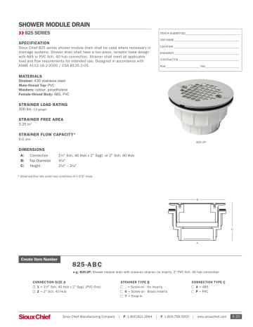 Sioux Chief Solvent Weld Shower Module Drain Snap-in Stainless Steel ...