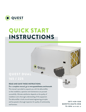 Quest 225 Dual Quick Start Guide | Manualzz