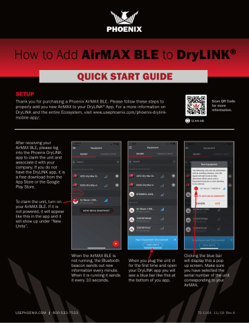 Phoenix AirMAX BLE Radial Air Mover Quick Start Guide | Manualzz