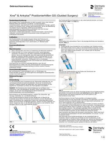 Dentsply Sirona Xive and Ankylos Positioning Aids Guided Surgery ǀ DE ǀ ...