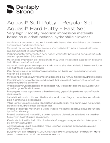 Dentsply Sirona Aquasil Mode d'emploi | Manualzz